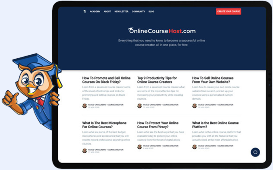 OnlineCourseHost.com - Easy to Use Online Course Platform